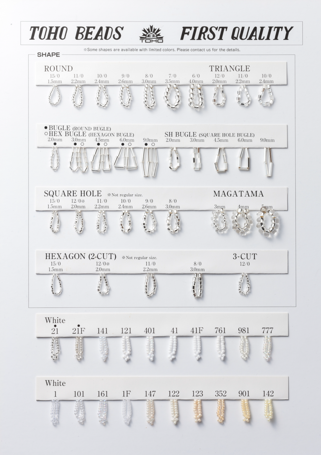 SAMPLE CARDS – TOHO BEADS